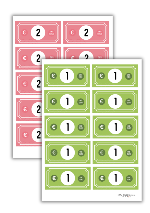 Play Money FREE Printable - Dollars, Pounds and Euros - The Cassia Box