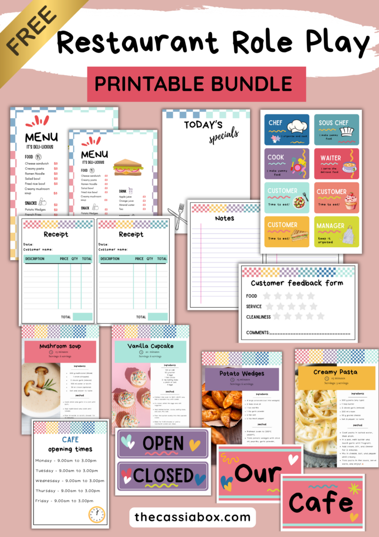 Restaurant Role Play Bundle - The Cassia Box