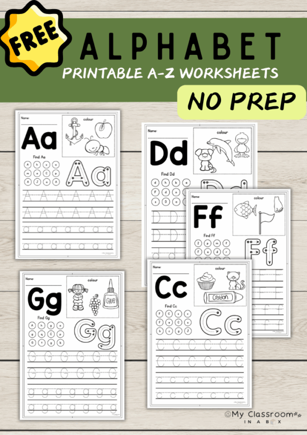 Alphabet Tracing Worksheets A-Z - The Cassia Box